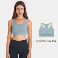 China Wide Gathered Gils Sports Bra High Impact Large Bust Padded Fitness Workout for sale