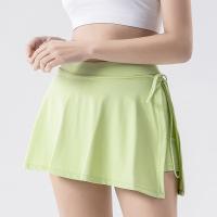 China Black Nylon Womens Tennis Skirt Active Stretch Sport Ladies Golf Skorts for sale