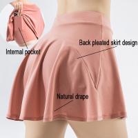 China Ladies Sports Golf Pleated Tennis Skirt With Pockets High Waist Athletic Skorts for sale