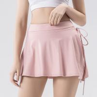China Side Split Drawstring Pleated Women'S Golf Short Skirts For Gym Tennis Skirt for sale