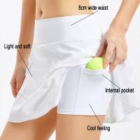 China 76cm Hip Womens Golf Clothes Pleated Tennis Skirts For Running Workout for sale