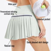 China Golf Sports Double Layer Ladies Pleated Skirts Casual Fitness Tennis Shorts Skirt for sale