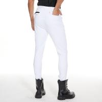 China RTS White Men's Breeches High Etastic Equestrian Pants Knee Silicone Grip for sale