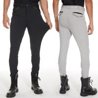 China RTS White Men's Breeches High Etastic Equestrian Pants Knee Silicone Grip for sale