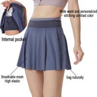 China Mesh Breathable Women Skin Friendly Fabric Golf Short Skirt With Pocket for sale