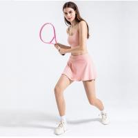 China Solid Color Summer Gym Workout Golf Skorts With Pockets Quick Dry Women'S Tennis Skirts for sale