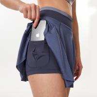 China Quick Dry Mesh Womens Golf Clothes Mid Rise Athletic Badminton Tennis Skirt for sale