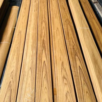China Factory Supply Natural Wood Veneer 0.2mm 0.3mm 0.5mm 1mm 2mm 3mm Natural Plain Cut Mountain pattern Burma Teak Veneer for sale