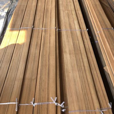 China Factory Supply Natural Wood Veneer 0.2mm 0.3mm 0.5mm 1mm 2mm 3mm Natural Plain Cut Burma Teak Veneer for sale