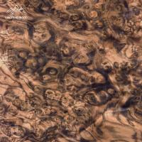 China Walnut Burl Veneer 0.5mm Natural Wood Veneer Sheet for sale