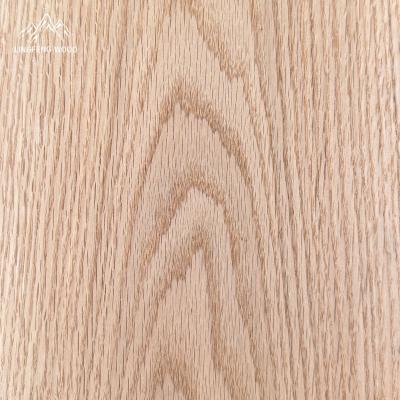 China Natural Wood Red Oak Veneer Sheets Crown Cut 0.45mm for sale