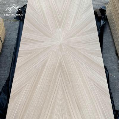 China White Oak Jointed Veneer Panel - Real Wood Veneered Sheet for Furniture & Cabinets for sale