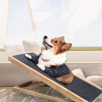 China Solid Wood Adjustable Dog Ramp Four Levels 8kg Lightweight Bed Ramp for Dogs 100cm for sale
