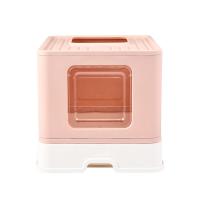 China Foldable Self Cleaning Cat Litter Box 49x39x40cm ABS Plastic Waterproof Splash Proof for sale