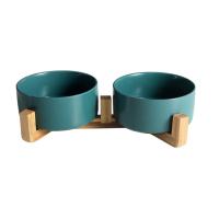 China OEM ODM Elevated Ceramic Cat Dog Bowl Slow Feeder 2 Cup Capacity Pet Bowls for sale