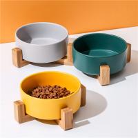 China OEM ODM Elevated Ceramic Cat Dog Bowl Slow Feeder 2 Cup Capacity Pet Bowls for sale