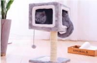 China Interactive Corrugated Cat Scratch Board 55x32.5x13cm Burlywood Modern Pet Furniture for sale