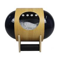 China Wooden Cat Dog Space Capsule Bed 60x40cm with Clear Acrylic Dome for sale