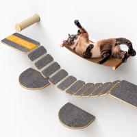 China 5 Piece Cat Climbing Wall Shelves Set Solid Wood Allergen Free 7.7 kg Pet Furniture for sale