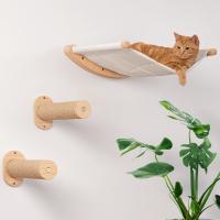 China Canvas padded Wall Mounted Cat Hammock Bed 21'' width 18.5'' depth Cat Climbing Frame for sale