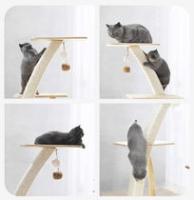 China Coconut Tree Solid Wood Cat Shelf Large Cat Climbing Frame 107*48*6cm Cat Scratching Post Cat Climbing Frame for sale