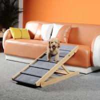 China Zoopollo 200lb Adjustable Dog Ramp 41.33in Non Slip Three Layers for High Bed Sofa Car for sale