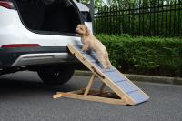 China Zoopollo 200lb Adjustable Dog Ramp 41.33in Non Slip Three Layers for High Bed Sofa Car for sale