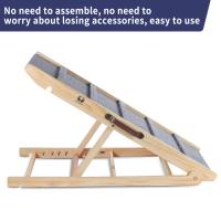 China Zoopollo 200lb Adjustable Dog Ramp 41.33in Non Slip Three Layers for High Bed Sofa Car for sale