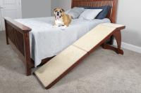 China Zoopollo Solid Wood Pet Bed Ramp 70 Inch Long Non Slip Carpet for Dogs Cats Up to 120 lbs for sale