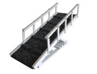 China Zoopollo 4 Height Adjustable Foldable Dog Ramp for Car Bed 60 cm Max Height for sale