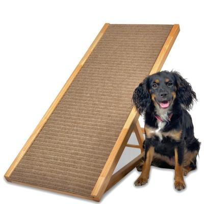 China Zoopollo Wooden Folding Pet Ramp Anti Slip for Couch Bed Car 110 lbs Capacity 4 Adjustable Heights for sale