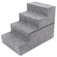 China Zoopollo 16 Inch Wide Nonslip Foam Pet Steps 3 Step 4 Step Dog Stairs for High Beds Sofa for sale
