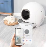 China Fully Enclosed Auto Scooping Self Cleaning Cat Litter Box UV Disinfection DC12V 5L for sale
