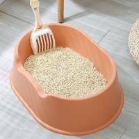 China OEM All Open Top Cat Litter Box 3L Square Oval Cat Sand Basin for sale