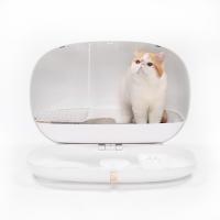 China Foldable Self Cleaning Cat Litter Box ABS 64x45x44cm Waterproof Splash Proof Closed Drawer for sale