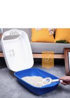 China PP Small Covered Kitty Litter Box Tray 51*41*38cm Green Pink for sale