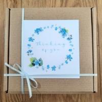China Forget Me Not Pet Bereavement Gift Box 6.5x6.5x2.5 Inch Comfort Keepsake for sale