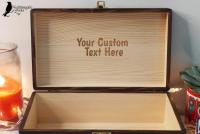 China Custom Engraved Wood Pet Memory Box 9.5x5.5x3.5 in Personalized Pet Portrait Keepsake Box for sale