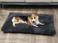 China Removable Non Slip Faux Fur Dog Mat Plush Orthopedic Dog Mattress 30x20 Inch for sale