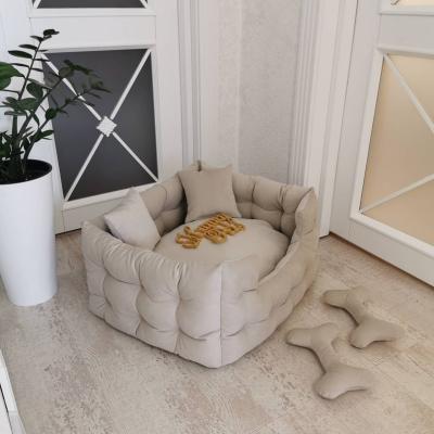 China Large Luxury Orthopedic Dog Sofa Bed Non Toxic Moth Proof Pet Mattress 80x60cm for sale