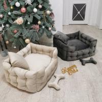 China Large Luxury Orthopedic Dog Sofa Bed Non Toxic Moth Proof Pet Mattress 80x60cm for sale