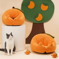 China Cute Orange Short Plush Calming Dog Bed Anxiety Reducing Zoopollo for sale