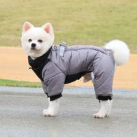 China Thick Dog Jacket Winter Coat with Harness Reflective Strip Waterproof 6 Sizes S to 3XL for sale