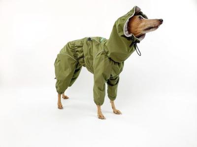 China E52 Male Warm Dog Coat Membrane Fleece Lined Raincoat for Hound Breeds Curved Back for sale