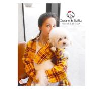 China Unisex Handsome Plaid Matching Pet Owner Set T Shirt Striped for sale