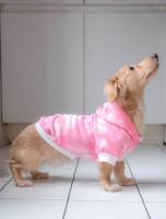 China Pink Tie Dye Matching Pet Owner Set Sweatsuit Dog Hoodie with Leash Hole Size Medium for sale