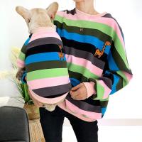 China Long Sleeve Rainbow Striped Matching Sweaters Dog And Owner Comfortable for sale