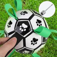 China 15cm TPU Dog Football Chew Toy Bite Resistant Interactive Pet Toy for Outdoor Training for sale