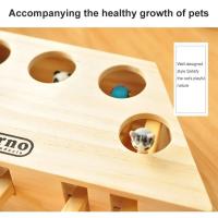China Solid Wooden Interactive Cat Hunt Mouse Toy Hit Hamster Mouse Cat Toy Interactive Cat Toy for sale