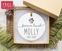 China Forever Loved Paw Print Memorial Ornament Decoration With Name Date for sale
